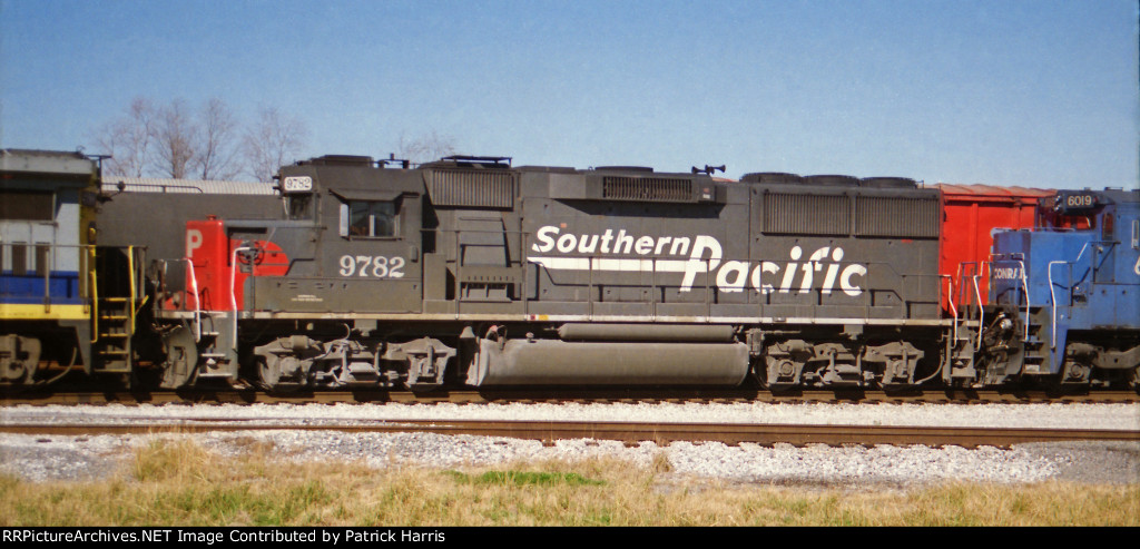 SP 9782 GP60 in the CSX Gentilly Yard in New Orleans LA 01-25-1986